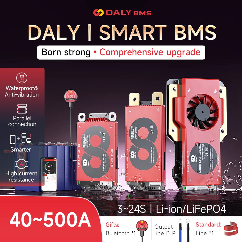 DALY SMART BMS LFP 4S 7S 8S 16S 20S 24S Li-ion 3S 7S 13S 14S 16S 20S – daly