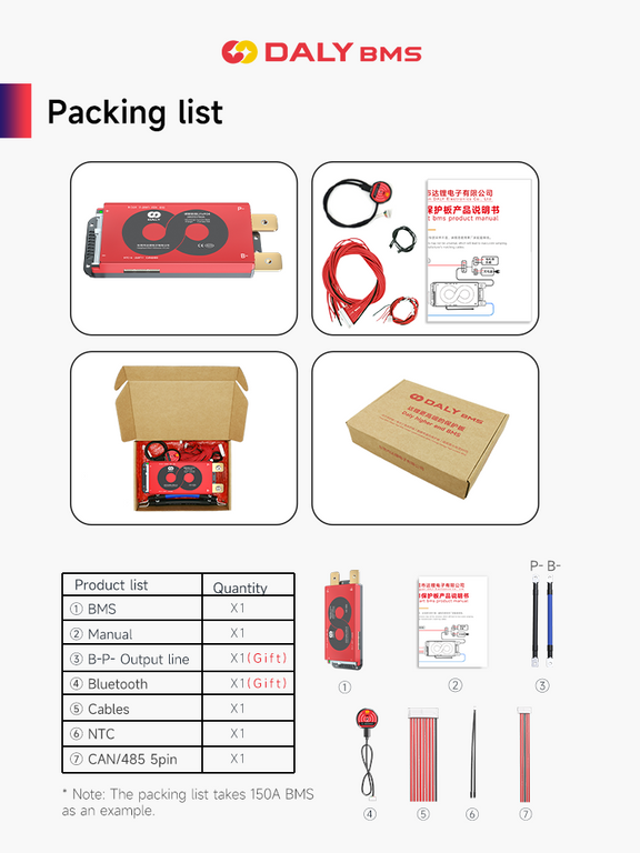 DALY SMART BMS LFP 4S 7S 8S 16S 20S 24S Li-ion 3S 7S 13S 14S 16S 20S – daly